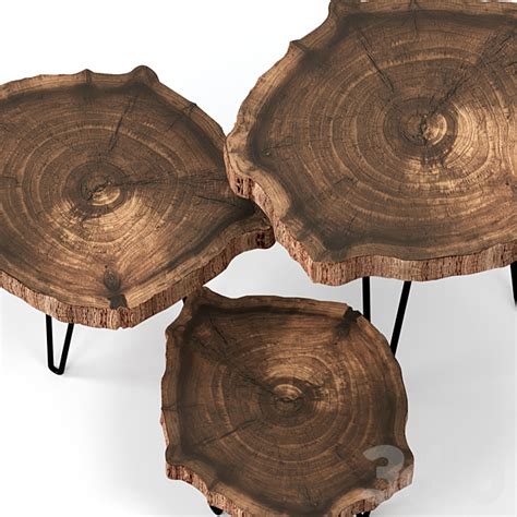 Кофейные столики из слэба. - Столы - 3D Модель