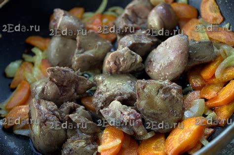 Куриная печень с болгарским перцем - пошаговый фоторецепт
