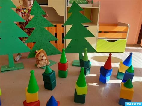 Конспект НОД по конструированию из кубиков «Домик для ежика» для детей ...