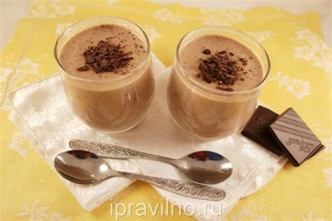 творожно-шоколадный мусс | Recette dessert