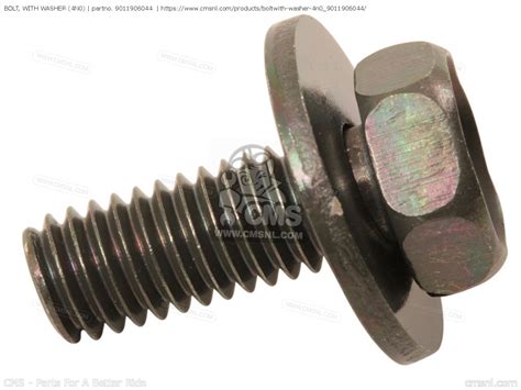 9011906044: Bolt, With Washer (4n0) Yamaha - buy the 90119-06044 at CMSNL