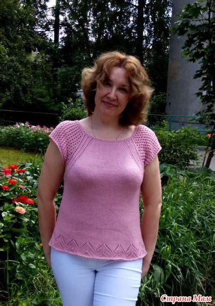 Розовый топ из 100% льна - Вязание - Страна Мам