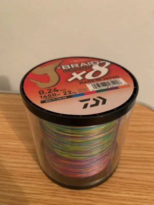 Daiwa J-Braid x8 0.24 multicolor 1500m | Angeln in Norwegen - NAF