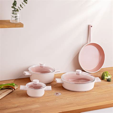 Emsan Swiss Crystal 7 Parça Tencere Seti Pembe Emsan