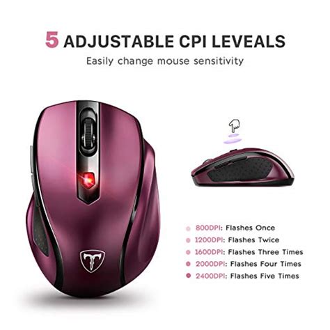 VicTsing MM057 2.4G Wireless Portable Mobile Mouse Optical Mice with ...