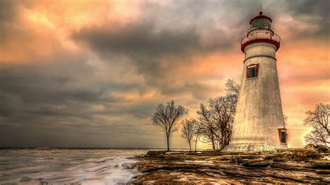 Картинки штаты Marblehead Lighthouse Massachusetts HDRI 1920x1080