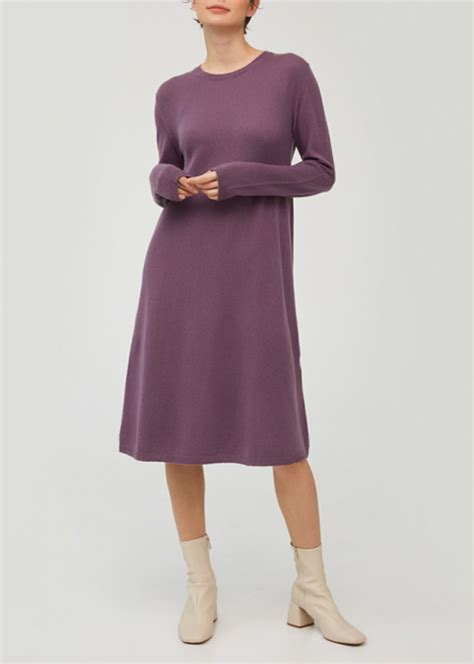 Кашемировое платье GD Cashmere цвета пыльной сирени 170109 купить в ...