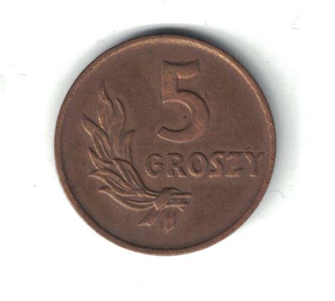 Монета "5 грошей 1949 г." 1949