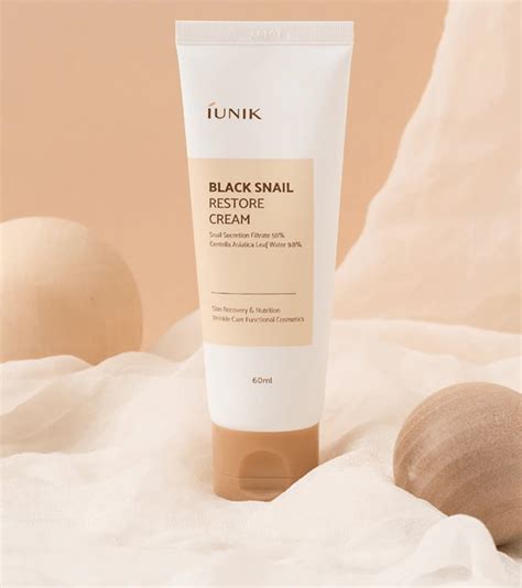 Крем для лица Iunik Black Snail Restore Cream - «Крем с любимой ...