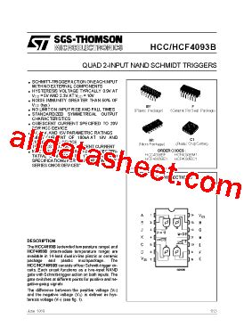 HCF4093 Datasheet(PDF) - STMicroelectronics