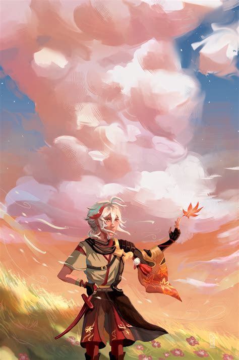 Иллюстрация Кадзуха в стиле персонажи | Illustrators.ru