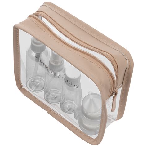 VERTICAL STUDIO "Terråk" Kosmetiktasche mit Reiseflaschen beige | SportSpar