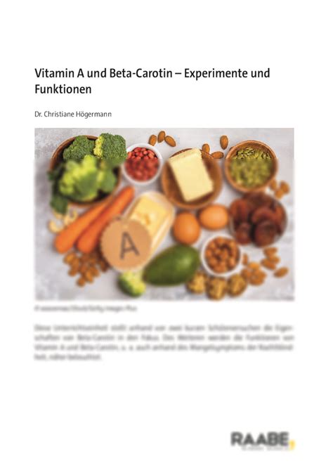 Vitamin A und Beta-Carotin | RAAbits Online