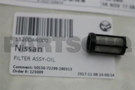 15200AR000 Genuine Nissan FILTER ASSY-OIL 15200-AR000 | eBay