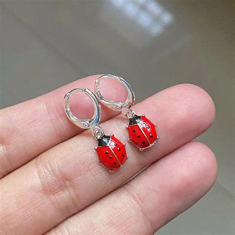 Серьги божьей коровки | AliExpress