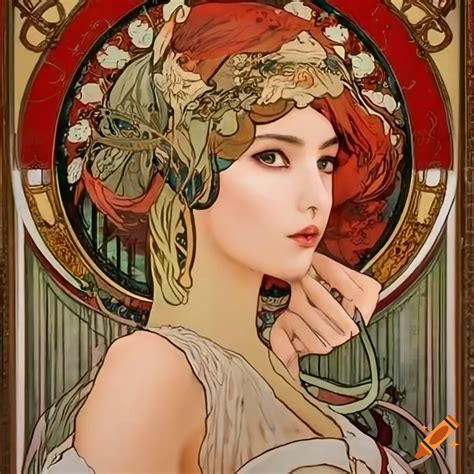 Artistic depiction of a woman wearing a cherkeska on Craiyon
