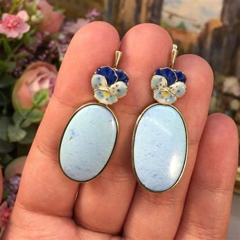 Ювелирная Компания "Антал" . Серьги бирюза, эмаль. | Jewelry, Sapphire ...