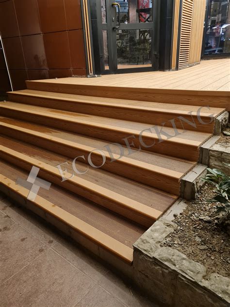 Террасная доска Техно бронза 132х20, ступени - Ecodecking