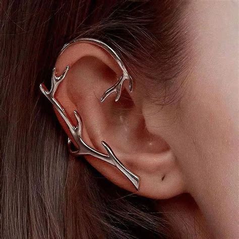 Серьги-каффы из сплава в виде веток для женщин | AliExpress