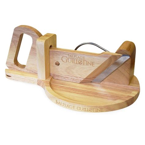 Нож для нарезки колбас WOODEN - двойное лезвие из нержавеющей стали ...