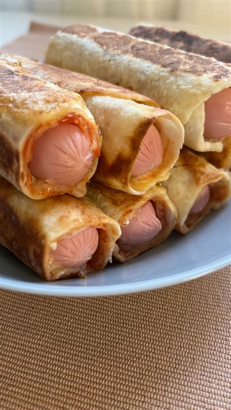 Hot Dog with Ketchup and Cheese in Lavash