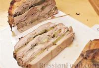 Рецепт: Слоёное мясо с огурцами, луком и горчицей на RussianFood.com