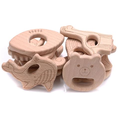 1/2/3 шт., детский деревянный Прорезыватель для зубов | AliExpress