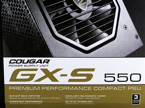 Cougar GX-S 550 W Review - Packaging, Contents & Exterior | TechPowerUp