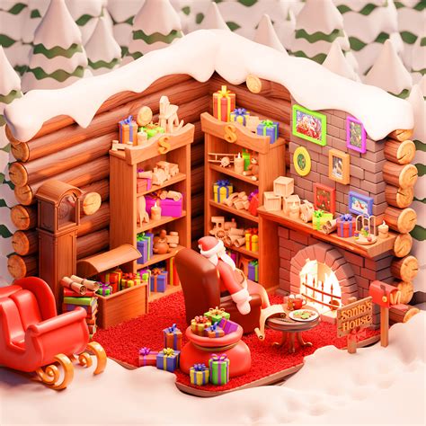Santa Living Room! on Behance