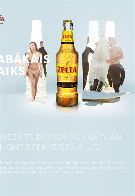 Zelta Beer website on Behance