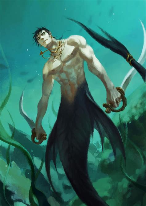 Merman by KKKKITI on DeviantArt | Thần thoại, Anime, Nghệ thuật