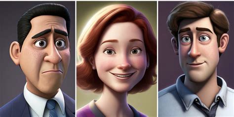 Нейросеть изобразила героев сериала «Офис» в стиле мультфильмов студии ...
