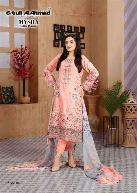 Gul Ahmed Mysha Self Embroidery pakistani Suit Catalog Supplier