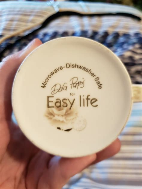 Dora Papis Easy Life Mug Tea Cup With Coaster Rose | eBay