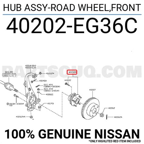 40202EJ70B Nissan HUB ASSY-ROAD WHEEL,FRONT, Price: 215.69$, Weight: 3 ...