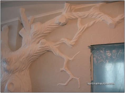 Гипсовое дерево барельеф bas-relief | Роспись стен в Одессе