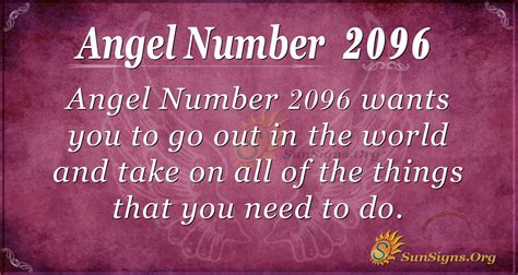 Angel Number 2096 Meaning: Take On The World - SunSigns.Org