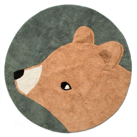 Круглый ковер Sebra "Медведь Woody", 120 см | Bear rug, Hand tufted ...