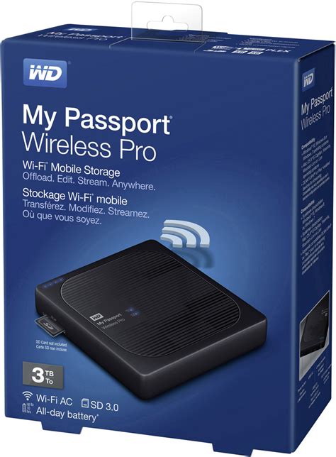 WLAN-Festplatte 4 TB Western Digital My Passport™ Wireless Pro Schwarz ...