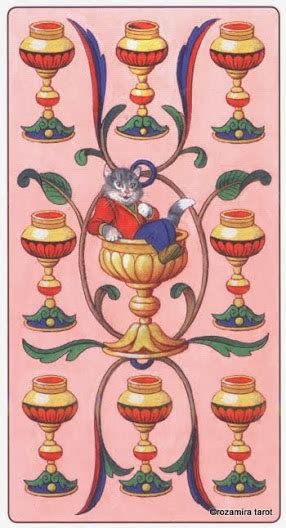 9 Кубков Таро Марсельских кошек (Marseille Cat Tarot)ТАРОСОФИЯ — сайт ...