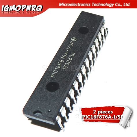 2pcs Pic16f876a-i/sp Pic16f876a 16f876a Dip28 Nhanced Flash ...