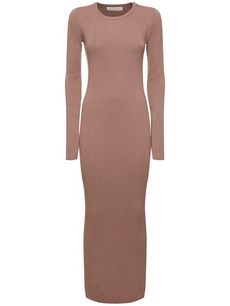 EXTREME CASHMERE Snake Cotton & Cashmere Long Dress extreme cashmere