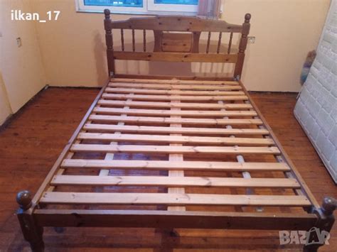 Спалня Пълен масив 140/190 с Подматрачна рамка и матрак Внос от Англия ...