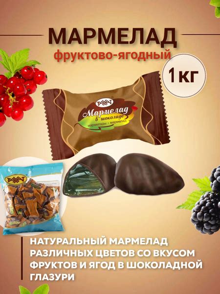 Мармелад фруктовый в шоколаде РАХАТ 1 кг - купить с доставкой по ...