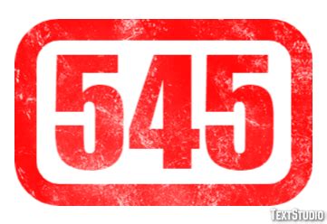 545 Text Effect and Logo Design Number
