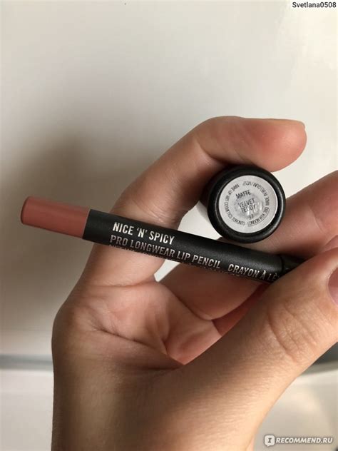 Карандаш для губ MAC Pro Longwear Lip Pencil - «Под помаду MAC Velvet ...