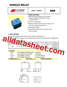 SRD-12VDC-SL-C Fiches technique(PDF) - Ningbo songle relay co.,ltd