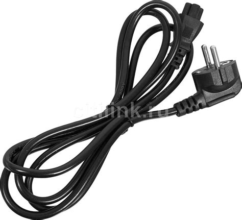 Купить Кабель питания IEC C5 (3-pin) (прямой) - Евровилка (угловой ...