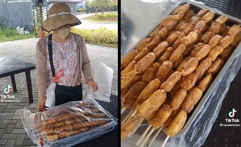 Tindera Nag-Viral Sa Banana Cue Na Mala-Espada Sa Haba