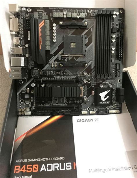 Материнская плата GIGABYTE B450 AORUS M (AM4, mATX) — купить по низкой ...